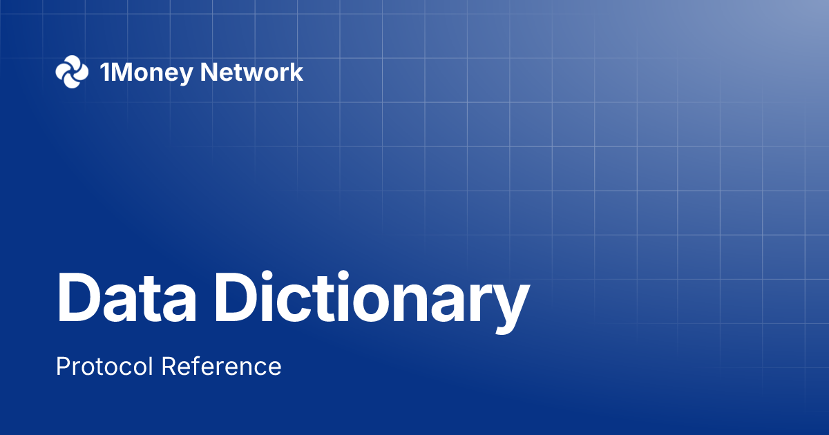 Data Dictionary | 1Money Network