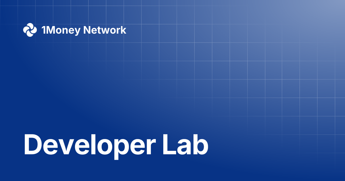 Developer Lab | 1Money Network
